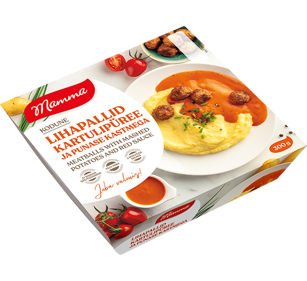 Lihapallid kartulipüreega ja punase kastmega - Mamma